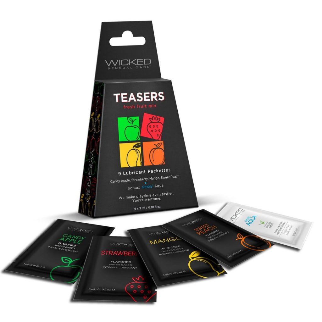 Teasers Fresh Fruit Flavored Lube Packets | Wicked Sensual Care